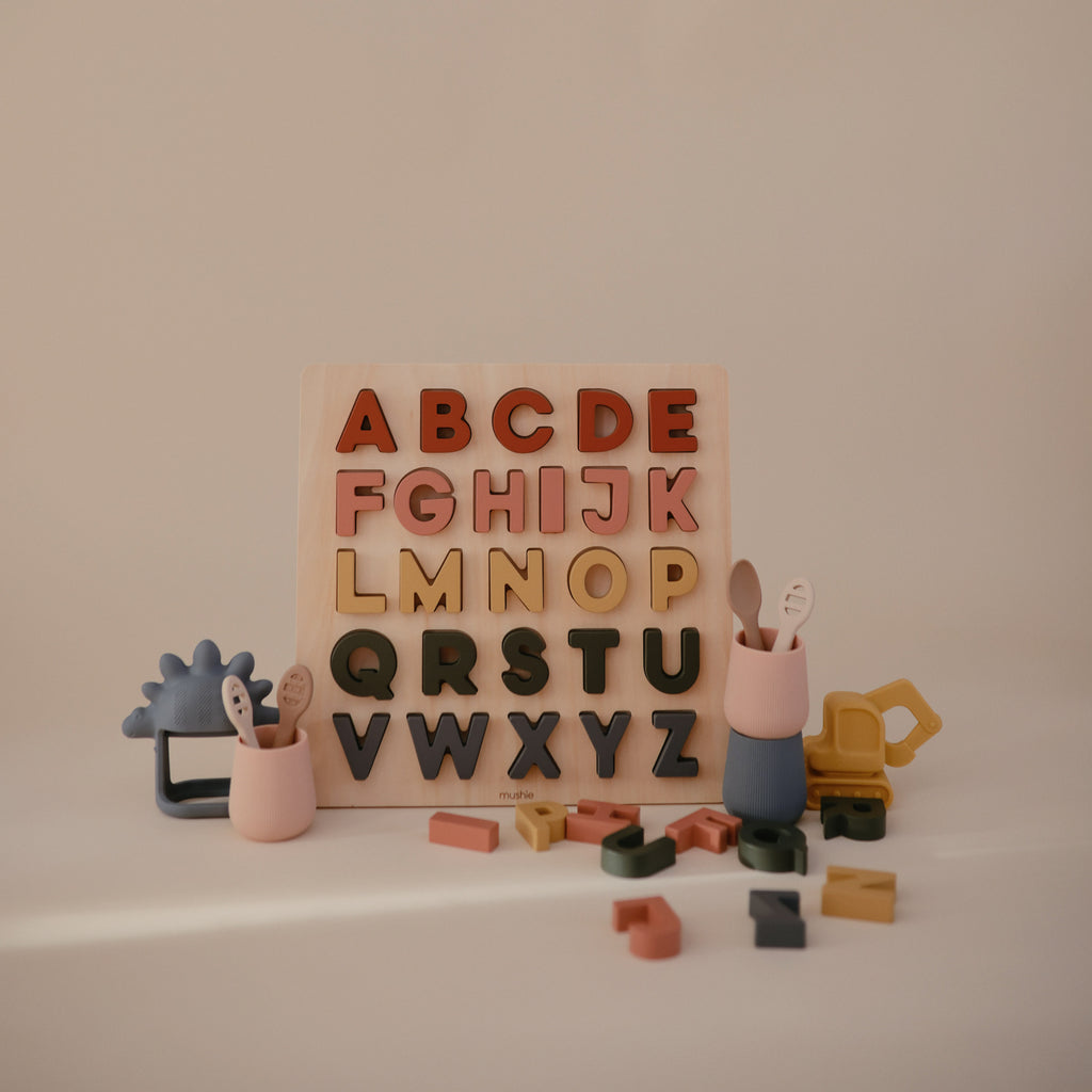 Wooden Alphabet Puzzle – Mushie