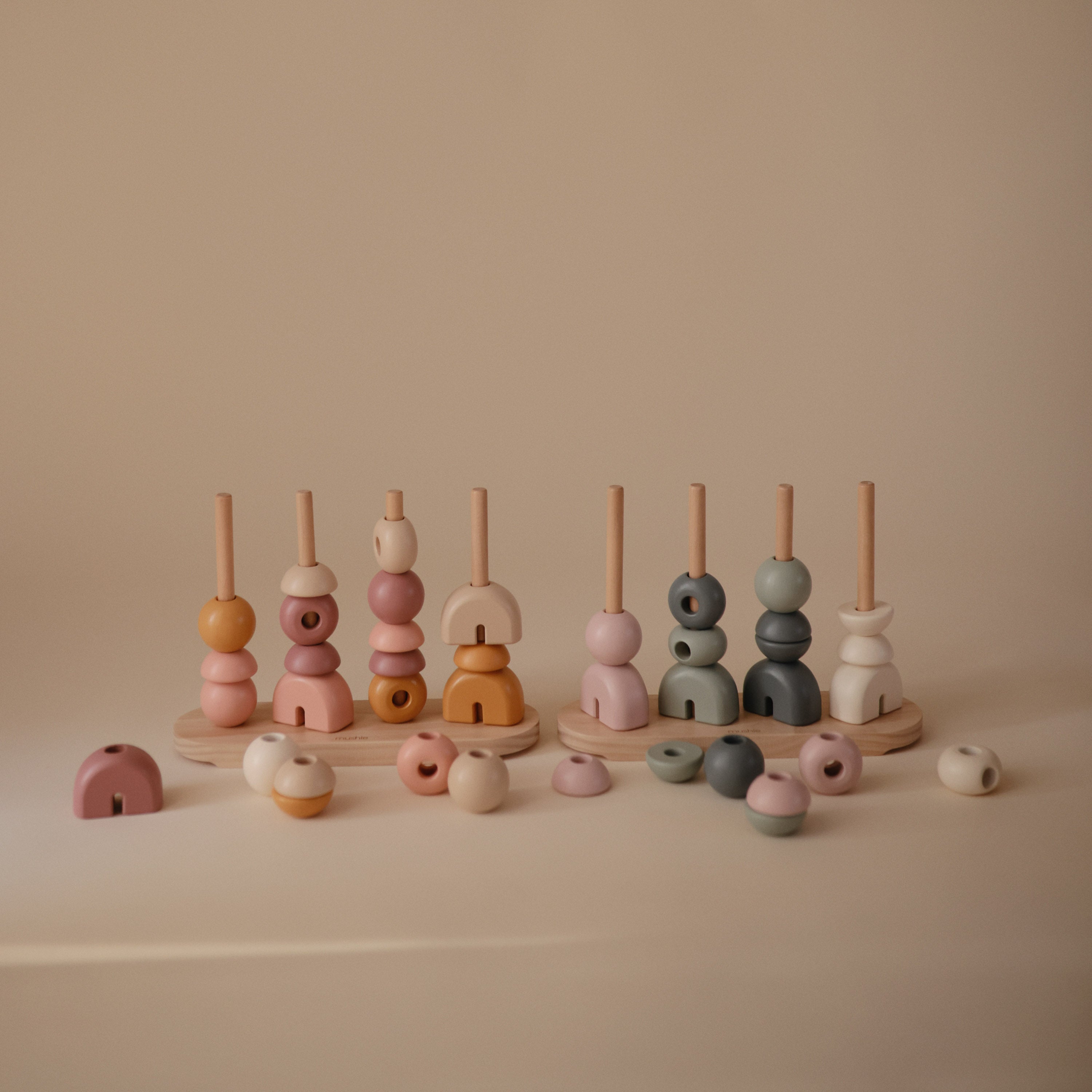 Wooden Multi Shape Stacker – Mushie