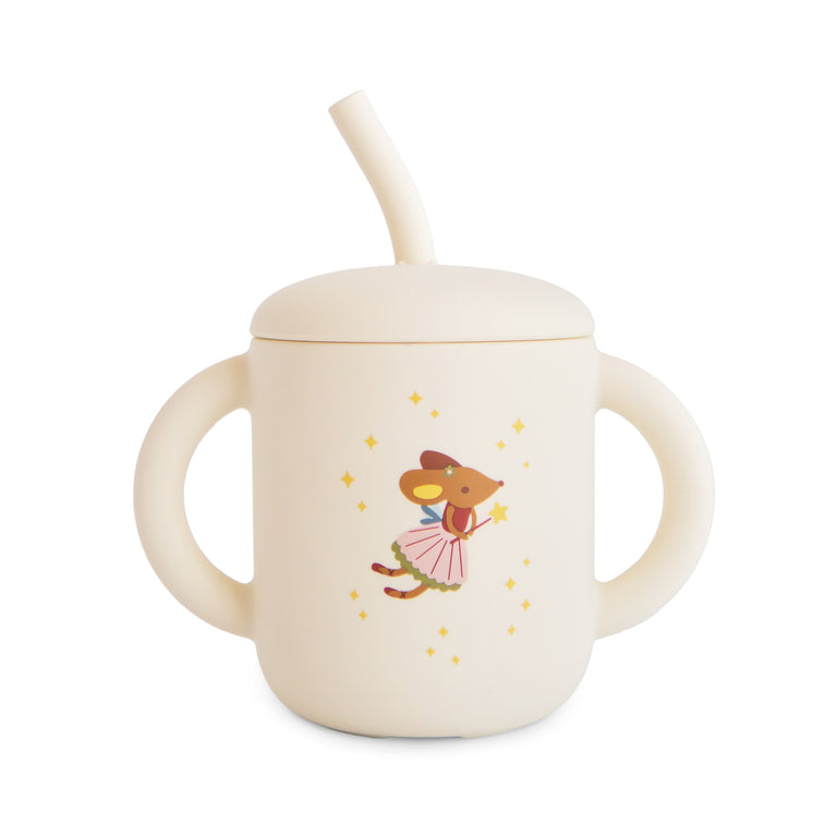 Mushie Baby Silicone Training Cup + Straw
