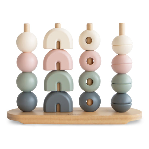 Wooden Multi Shape Stacker – Mushie