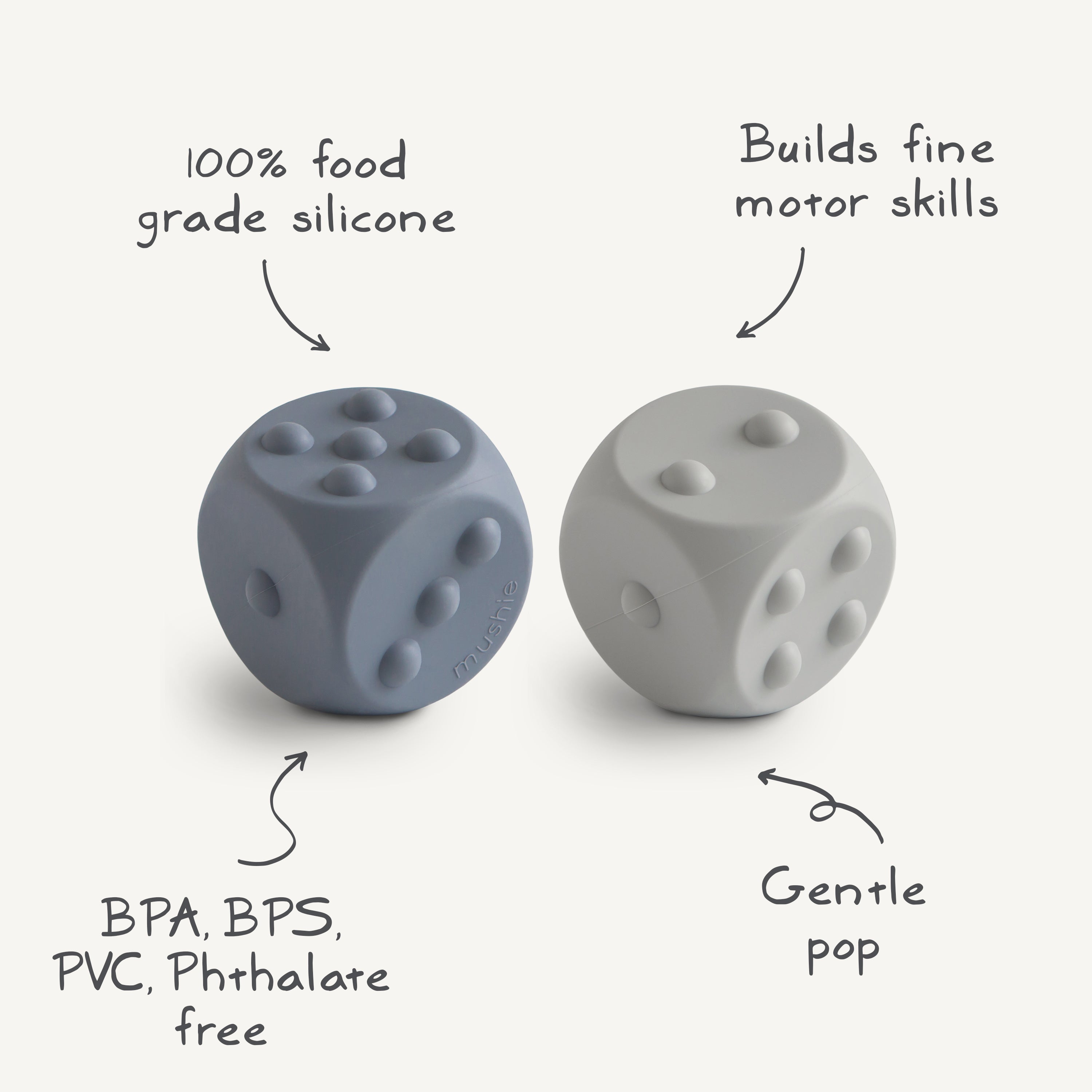 Dice Press Toy – Mushie