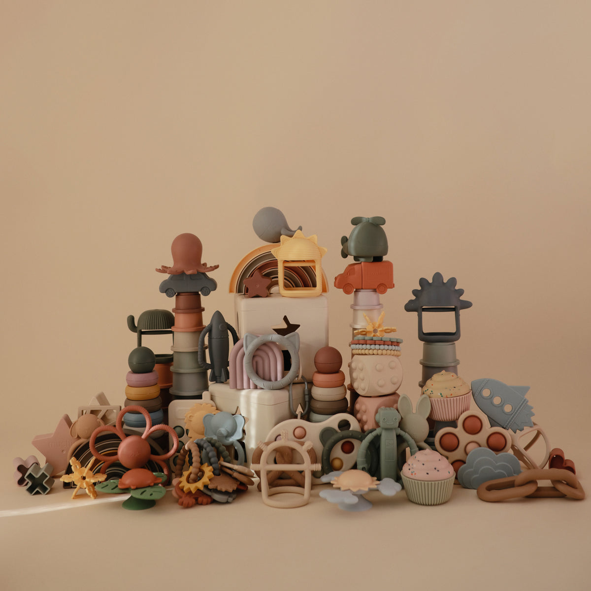 No-Drop Sensory Teether – Mushie