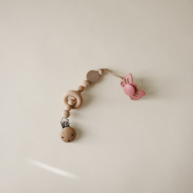Mushie Silicone Pacifier Clip | Mila