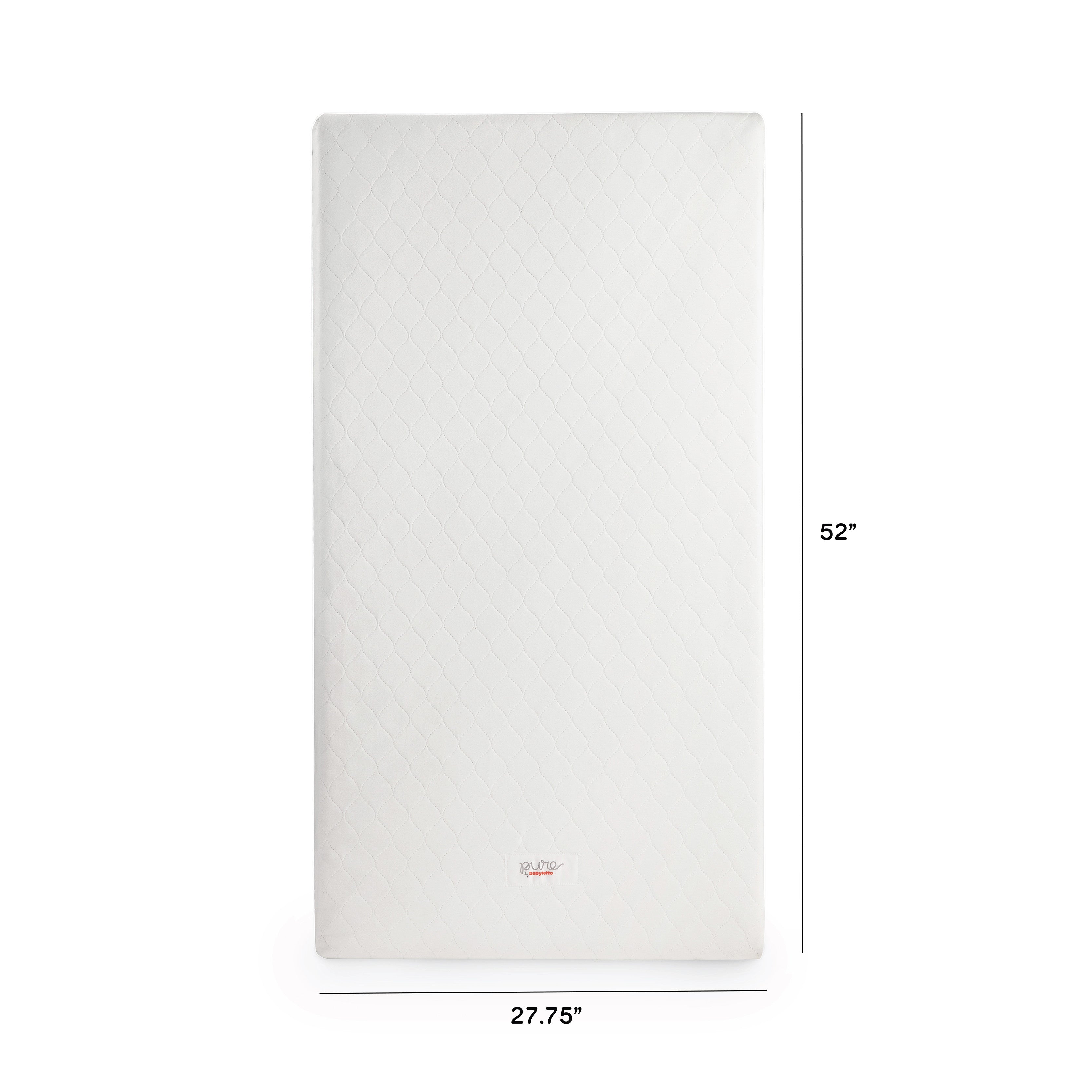 Babyletto Pure Core Crib Mattress w/ Hybrid Quilted Waterproof Cover ...