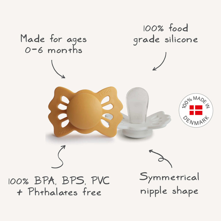 FRIGG Lucky Symmetrical Silicone Pacifier 2-Pack (0-6 Months) – Mushie