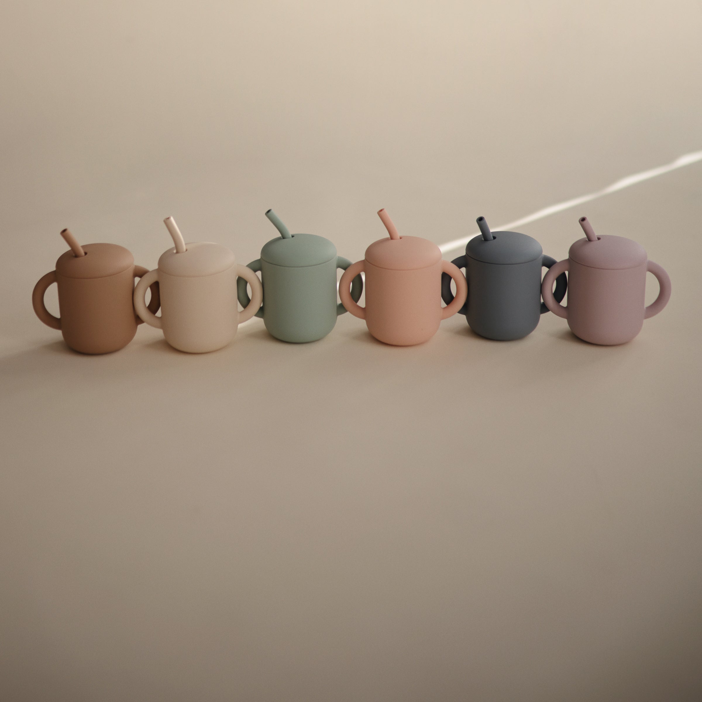 Mushie Baby Silicone Training Cup + Straw