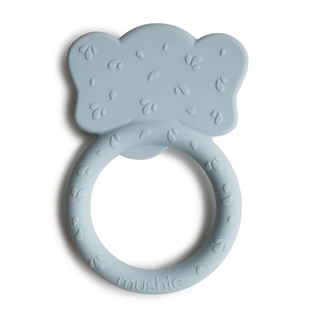 Mushie Baby Elephant Silicone Teether (Cloud)