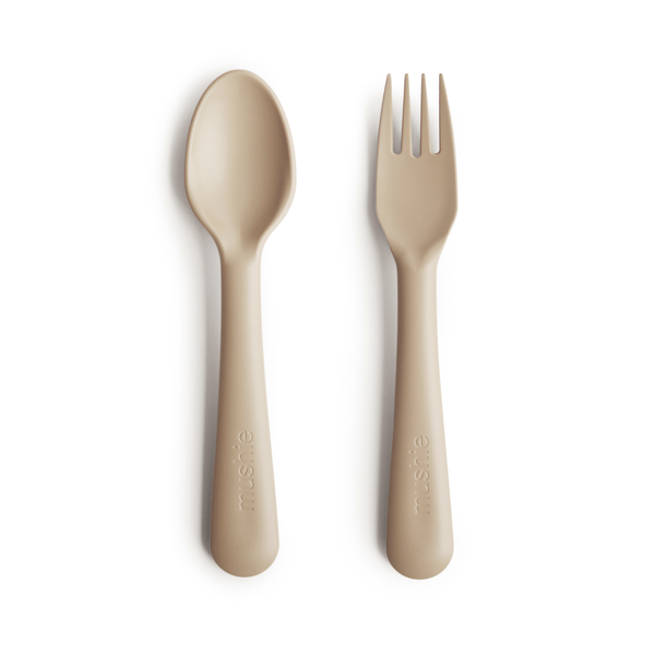 Mushie Baby Dinnerware Fork and Spoon Set