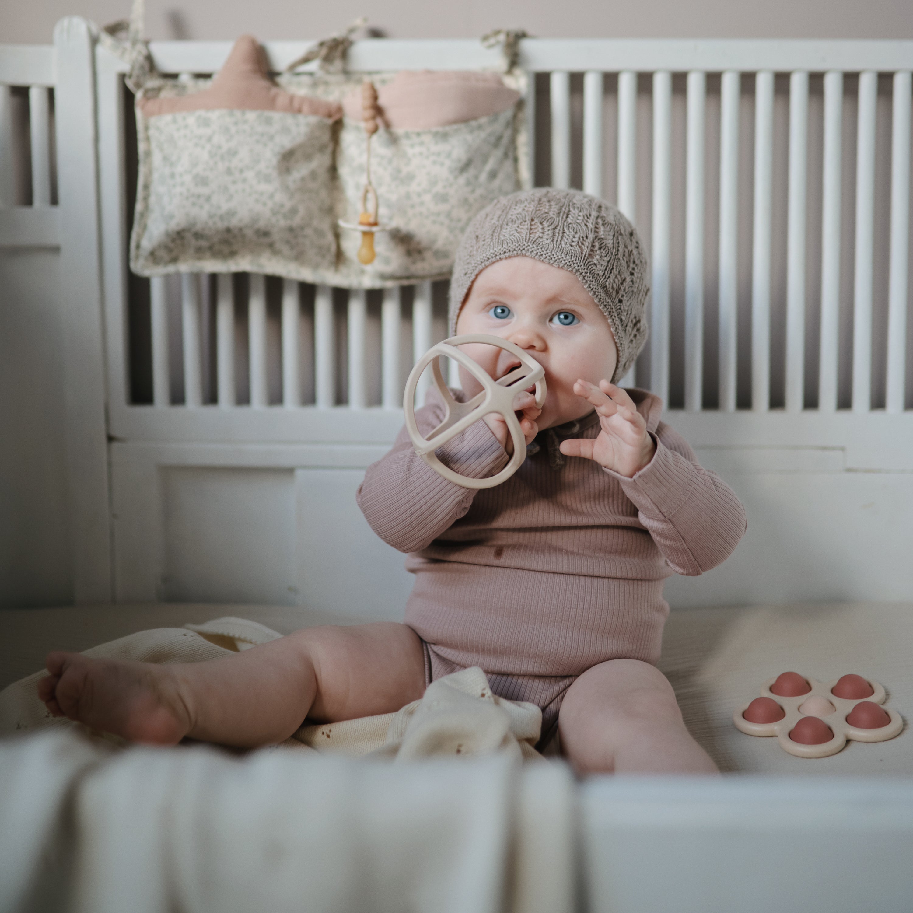 Mushie Baby Silicone Ball Teether